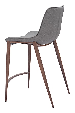 Zuo Magnus Counter Height Stools Slate GrayWalnut Set Of 2 Stools ...