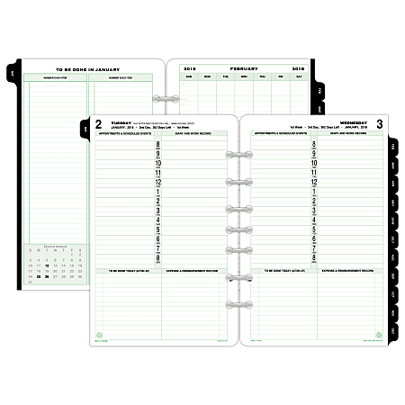 Day Timer Classic 1 Page Per Day Planner Refill 5 12 x 8 12 30percent ...