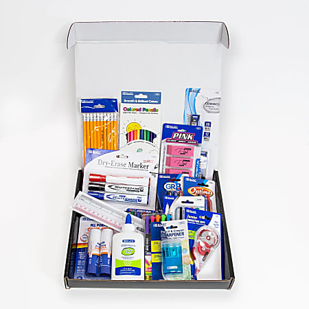 BAZIC Products Back To School Kit Set Of 66 Pieces - Office Depot