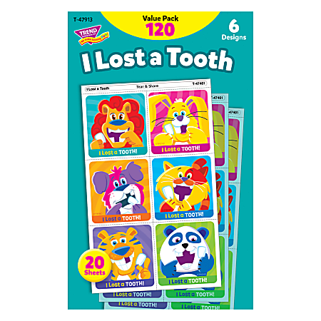 Trend Tear Share Stickers I Lost A Tooth 120 Stickers Per Pack Set Of 2 ...