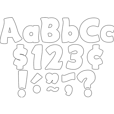 Teacher Created Resources Letters Combo Pack 4 White Funtastic 208 Per ...