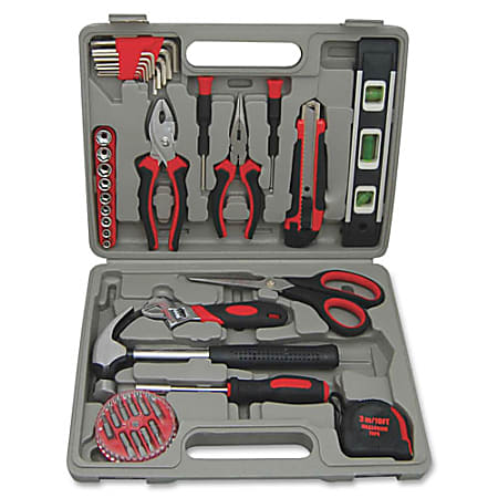 Genuine Joe 42 Piece Tool Kit with Case Gray - ODP Business Solutions
