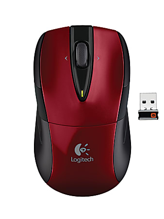 Logitech M525 Wireless Mouse Red 910 002697 - Office Depot