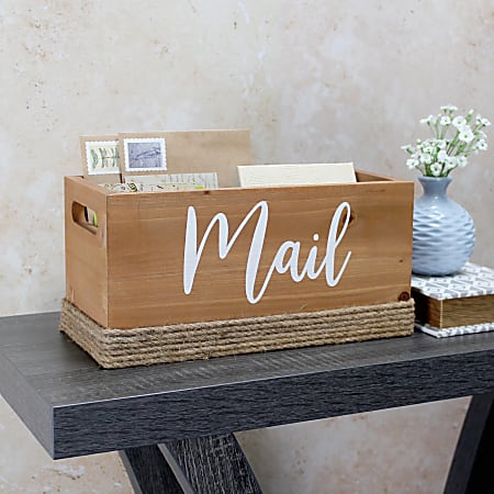 Elegant Designs Homewood Farmhouse Rustic Wood Decorative Mail Holder 5 ...