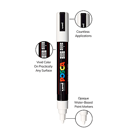 POSCA PC 5M Soft Colors Water Based Paint Markers Reversible Medium Tip ...