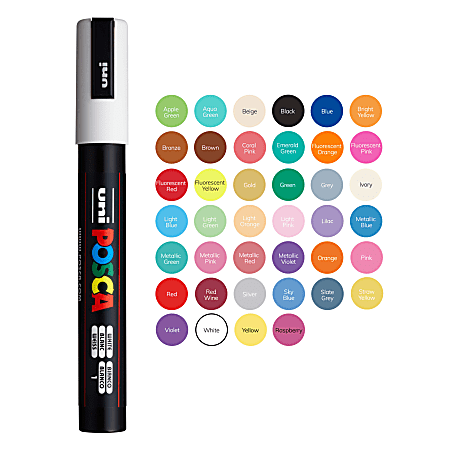 POSCA PC 5M Soft Colors Water Based Paint Markers Reversible Medium Tip ...