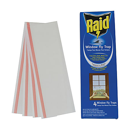 Raid Window Fly Traps Pack Of 4 Traps - Office Depot