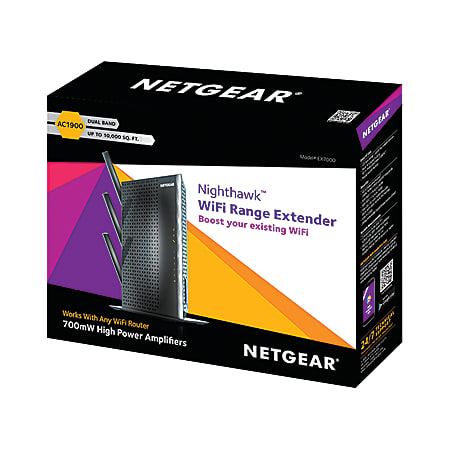 NETGEAR Nighthawk AC1900 WiFi Mesh Extender Dual Band Gigabit EX7000 ...