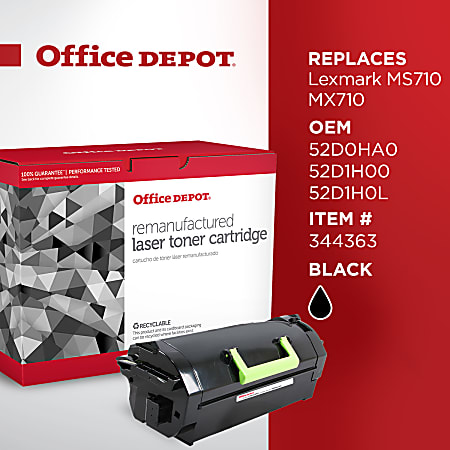 Office Depot Remanufactured Black High Yield Toner Cartridge ...