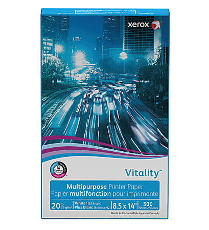 Xerox Vitality Multi Use Printer Copy Paper 1 Ream White Legal 8.5 x 14 ...
