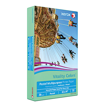 Xerox Vitality Colors Multi Use Printer Copy Paper 1 Ream Green Legal 8 ...