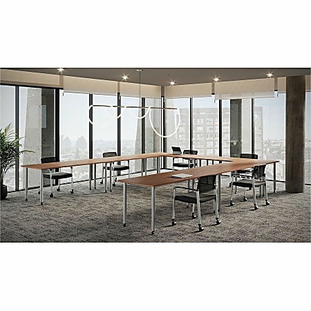 Lorell Quadro Sit To Stand Laminate Table Top 48 W x 24 D Walnut ...