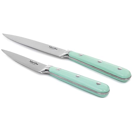 Martha Stewart Stainless Steel 2 Piece Cutlery Set Turquoise - Office Depot
