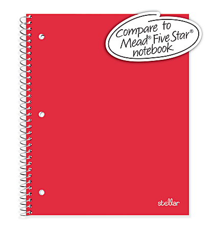 Office Depot Brand Stellar Poly Notebook 8 12 x 11 1 Subject College ...