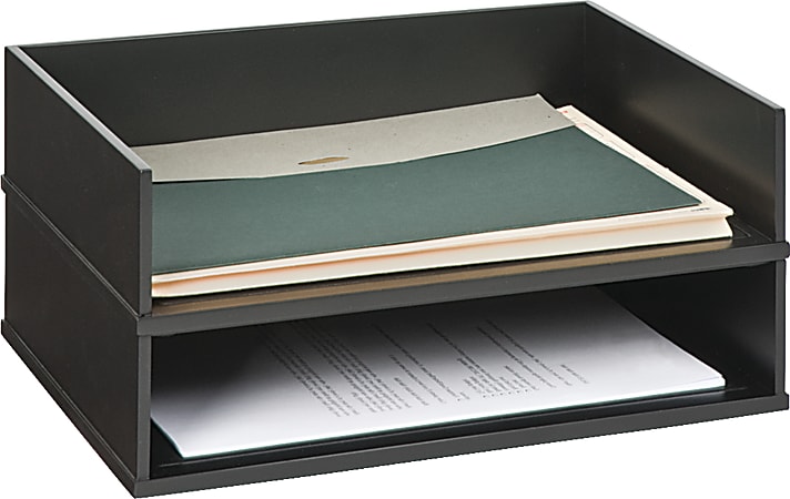 Victor Midnight Black Collection Stacking Letter Tray - Office Depot