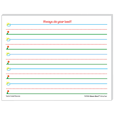 Teacher Created Resources Smart Start K 1 Writing Paper 8 12 x 11 ...