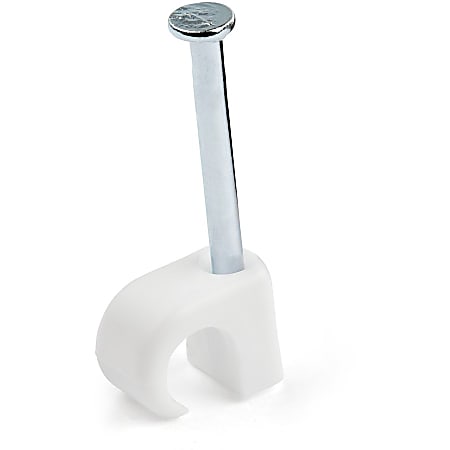 StarTech.com 100 Pk M Cable Clips w Nail Reusable Nail in Clamps Cord ...