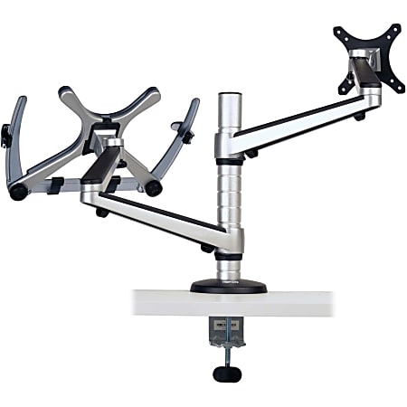 Tripp Lite Dual Display Laptop Mount Monitor Stand Swivel Tilt Clamp 13 ...