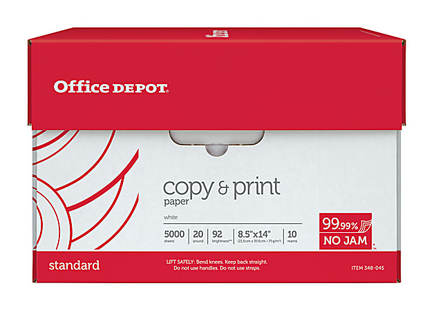 Office Depot Multi Use Printer Copy Paper 10 Reams White Legal 8.5 x 14 ...