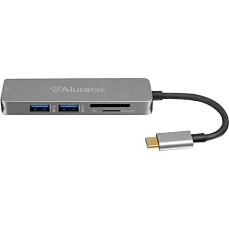 Aluratek USB Type C Multimedia Hub and Card Reader with HDMI for ...