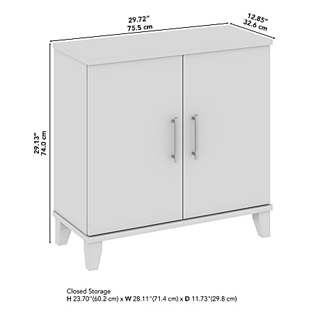 Bush Furniture Somerset Small Storage Cabinet With Doors And Shelves ...