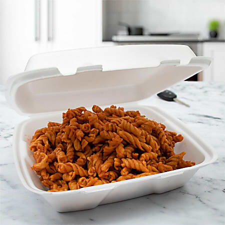Dart Large Carryout Foam Trays 1 Compartment 9 x 9 White Pack Of 100 ...