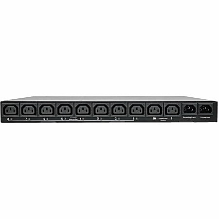Tripp Lite PDU Switched ATS 22.4KW 200240V 10 C13 2 C14 3.6M Cords 1URM ...