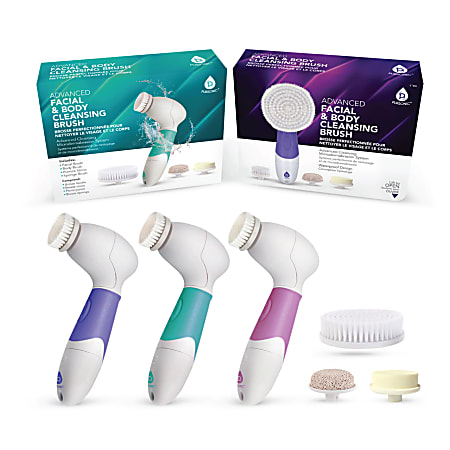 Pursonic Waterproof Facial Cleansing Brush 8 H x 6 W x 2 D Aqua ...