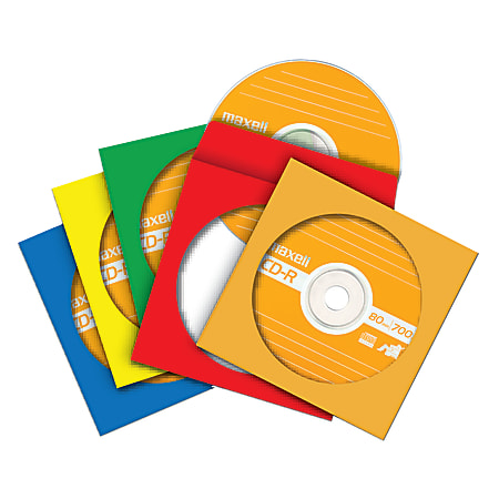 Maxell CD 401 Multi Color CD DVD Sleeve - Office Depot