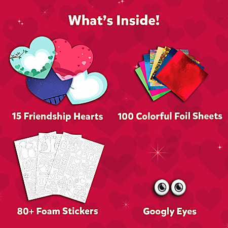 Skillmatics Foil Fun Valentines Day Friendship Exchange Craft Kit Kit ...