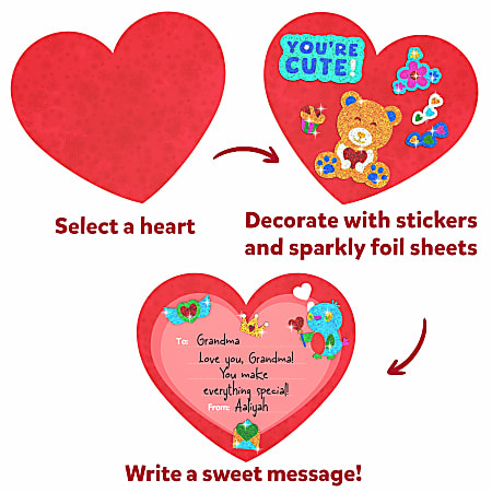 Skillmatics Foil Fun Valentines Day Friendship Exchange Craft Kit Kit ...