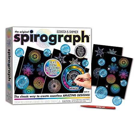 Spirograph Original Cyclex Scratch Shimmer And Design Tin Sets - Office ...