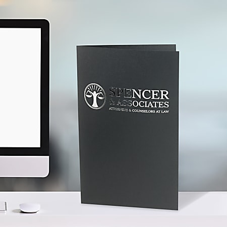 Custom 1 Color Foil Stamped Legal Size Presentation Folders 9 x 14 12 ...