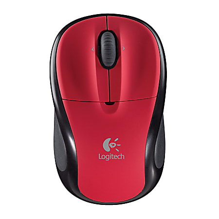 Logitech V220 Cordless Optical Mouse For Notebooks Red - Office Depot