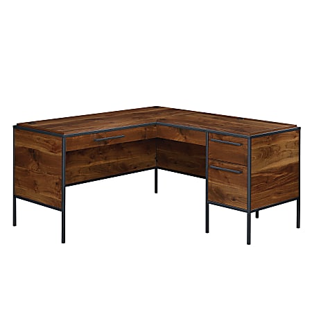 Sauder Nova Loft 59 W L Shape Corner Desk Grand Walnut