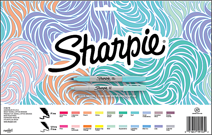 Sharpie® Special Edition Permanent Markers, Gray Barrels/Assorted ...