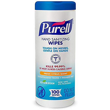 Purell Textured Sanitizing Wipes Fresh Citrus 100 Wipes Per Tub Carton ...