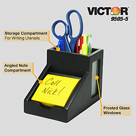 Victor Midnight Black Collection Pencil Cup - Office Depot