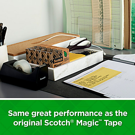 Scotch Greener Magic Tape with Dispenser Invisible 34 in. x 900 in. 10 ...