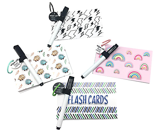 So Mine Wipe Off Flash Cards White Pack Of 50 Cards - Office Depot