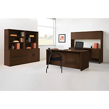 HON 10500 60 W Standing Height Desk Shell MahoganyMocha - Office Depot