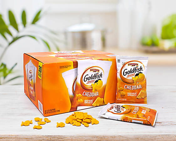 Pepperidge Farms Goldfish Baked Snack Cracker Packs 1.5 Oz Box Of 30 ...