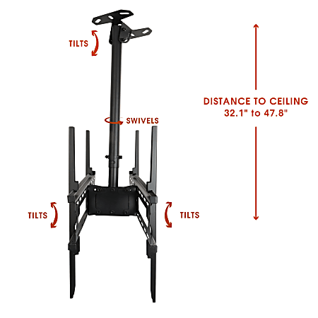 MegaMounts Tilt And Swivel Ceiling Mount Black - Office Depot