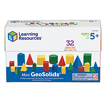 Learning Resources Mini GeoSolids Grades K 6 Pack Of 32 - Office Depot