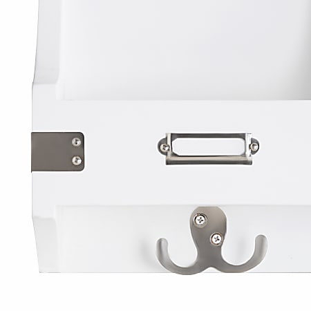 Kate and Laurel Stallard Non Magnetic Pinboard With Hooks 24 x 24 Tan ...