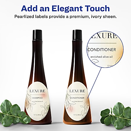 Avery Pearlized Permanent Labels With Sure Feed 94058 PIP50 Oval 4 14 x ...