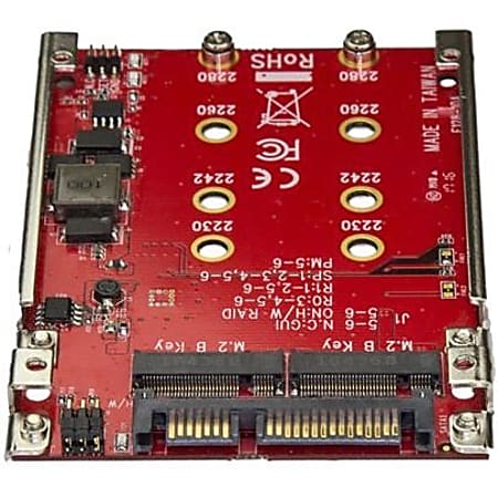 StarTech.com Dual Slot M.2 to SATA Adapter M.2 SATA Adapter S322M225R ...