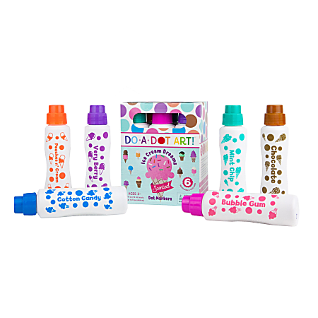 Do A Dot Art Ice Cream Dreams Dot Markers Broad Point Assorted Colors ...