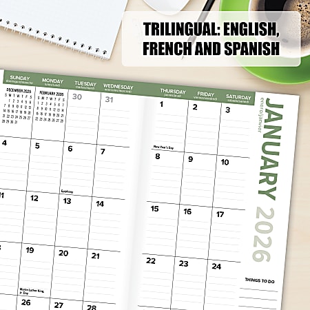 2026 2027 Willow Creek Press 2 Year Monthly CheckbookCalendar 3 12 x 6 ...