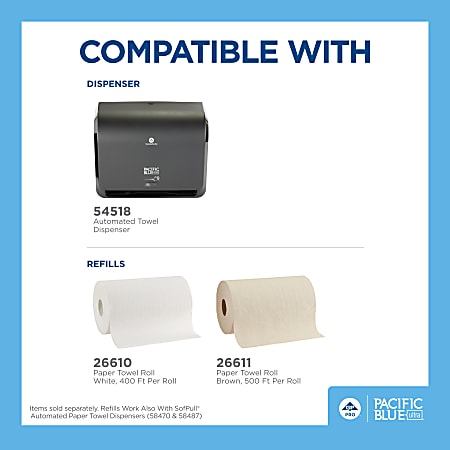 Pacific Blue Ultra by GP PRO 1 Ply 9 x 400 White 6 Rolls per Case ...